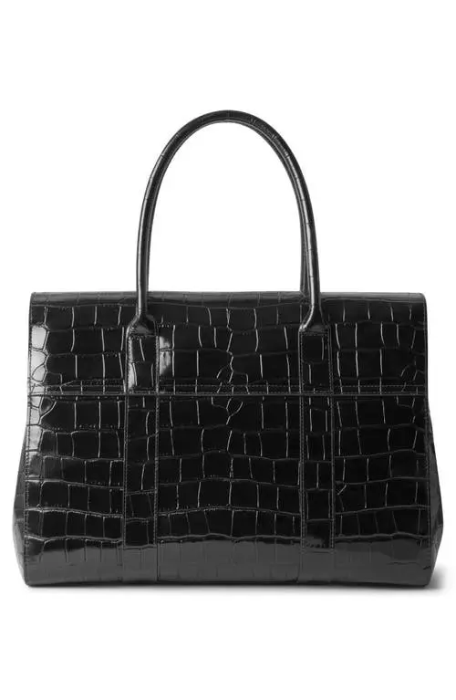 Mulberry Small Bayswater Croc Embossed Satchel