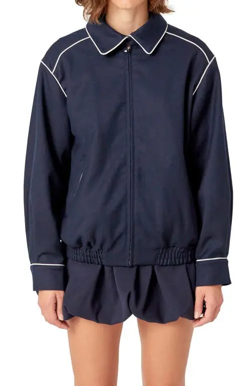 English Factory Contrast Piping Jacket