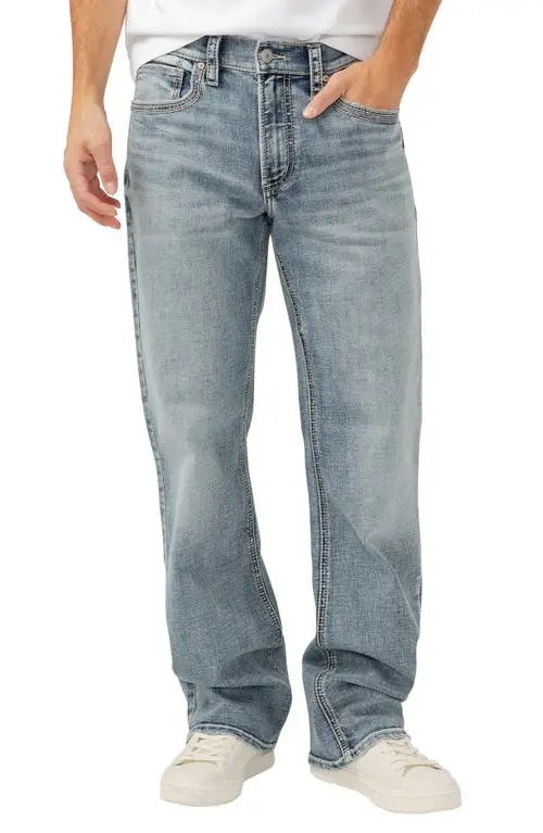 SILVER JEANS CO. Zac Relaxed Straight Leg Jeans - Indigo