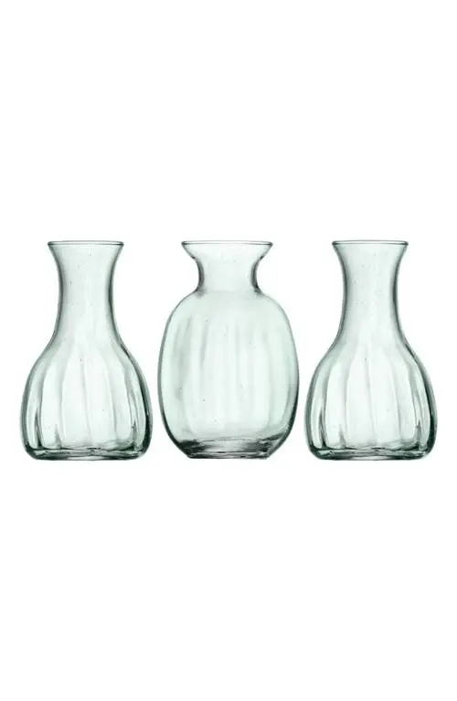 LSA Set Of 3 Glass Vases - Clear