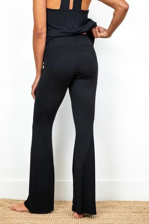 JJWINKS Happy Hour Wide Leg Lounge Pant - Black