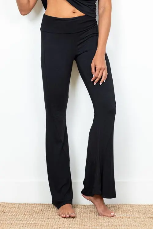 JJWINKS Happy Hour Wide Leg Lounge Pant - Black