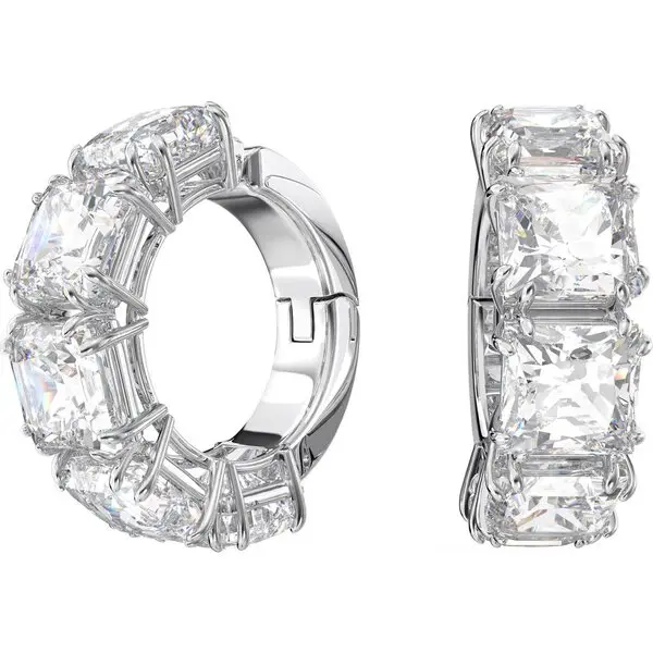 SWAROVSKI Millenia Clip-on Earrings - White/ Silver