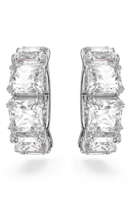SWAROVSKI Millenia Clip-on Earrings - White/ Silver
