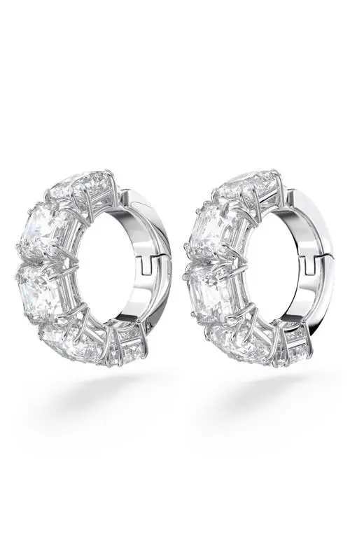 SWAROVSKI Millenia Clip-on Earrings - White/ Silver