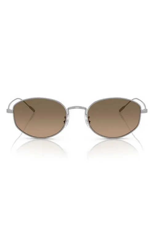 Oliver Spencer 51mm Polarized Oval Sunglasses - Silver