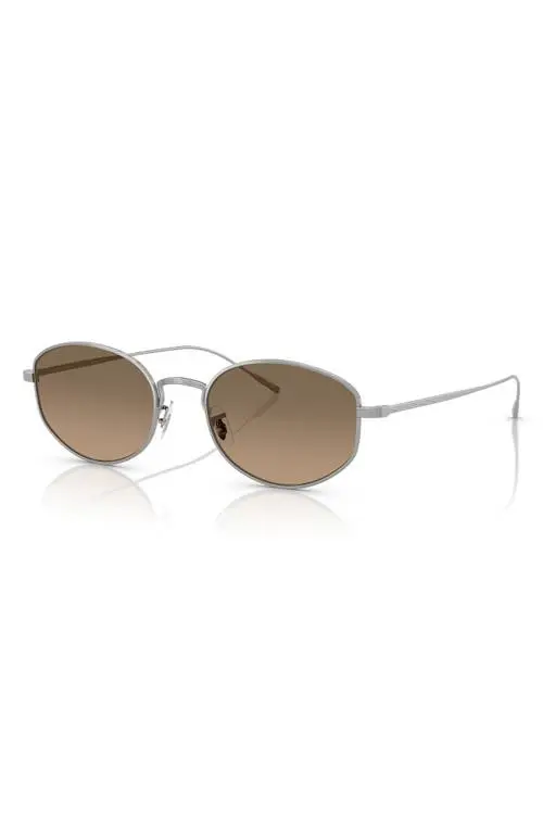Oliver Spencer 51mm Polarized Oval Sunglasses - Silver