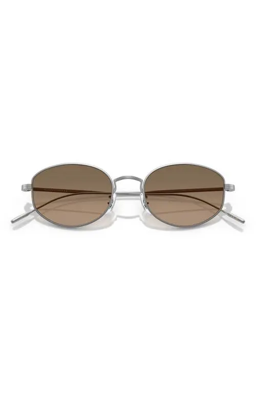Oliver Spencer 51mm Polarized Oval Sunglasses - Silver