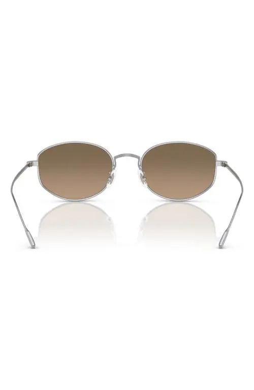Oliver Spencer 51mm Polarized Oval Sunglasses - Silver