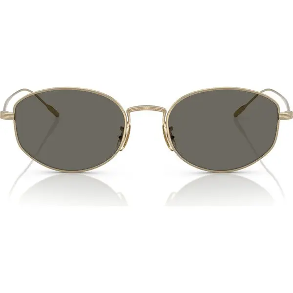 Oliver Spencer 51mm Oval Sunglasses - Gold Grey