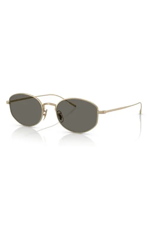 Oliver Spencer 51mm Oval Sunglasses - Gold Grey