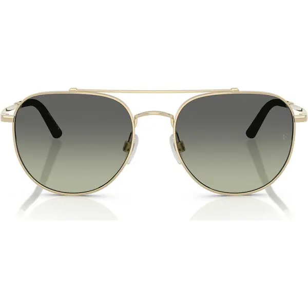 Oliver Spencer X Roger Federer Pilot Sunglasses - Gold/ Green Gradient