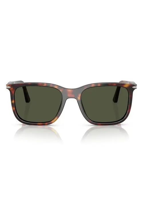Persol 56mm Rectangular Sunglasses - Havana