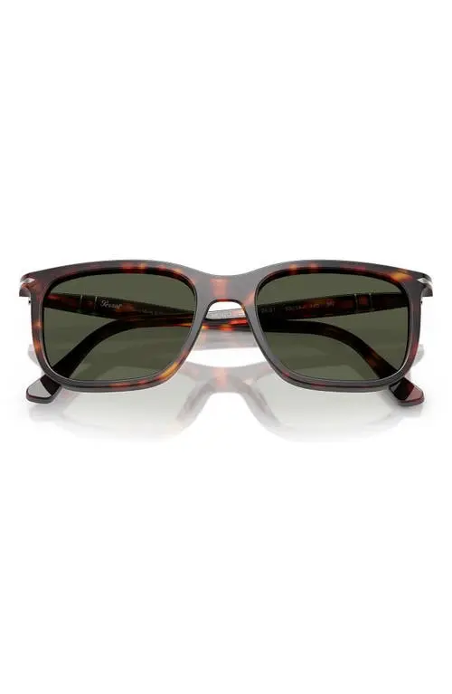 Persol 56mm Rectangular Sunglasses - Havana