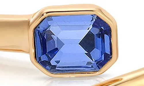 Ettika Deco Crystal Hinge Bracelet - Sapphire