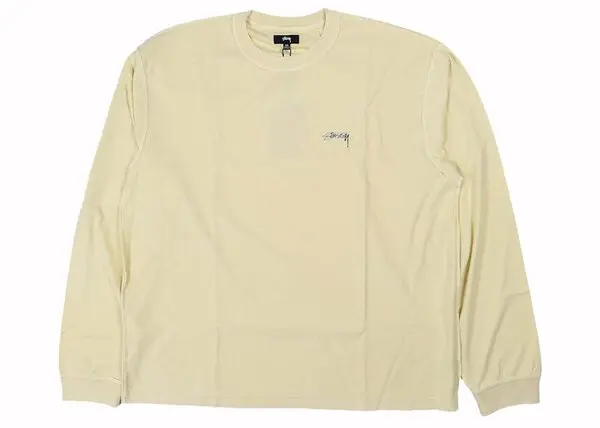 StÜssy Lazy Long Sleeve T-shirt - Pale Yellow
