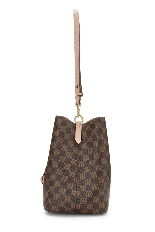 LOUIS VUITTON Damier Ebene Neo Noé Bucket Bag - Pink