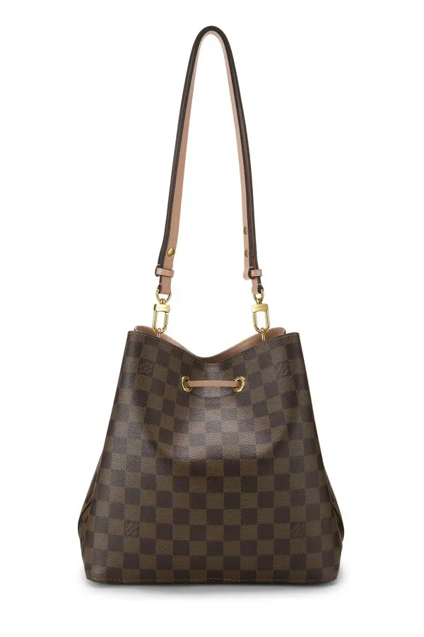 LOUIS VUITTON Damier Ebene Neo Noé Bucket Bag - Pink