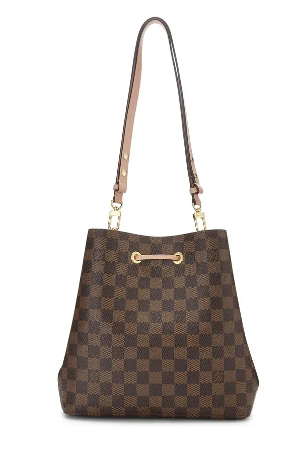 LOUIS VUITTON Damier Ebene Neo Noé Bucket Bag - Pink
