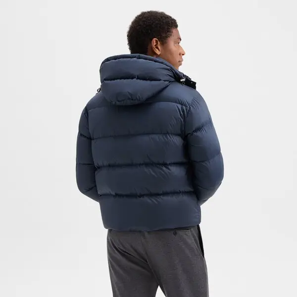Theory Puffer Jacket In Recycled Poly In Baltic - 60% Off
