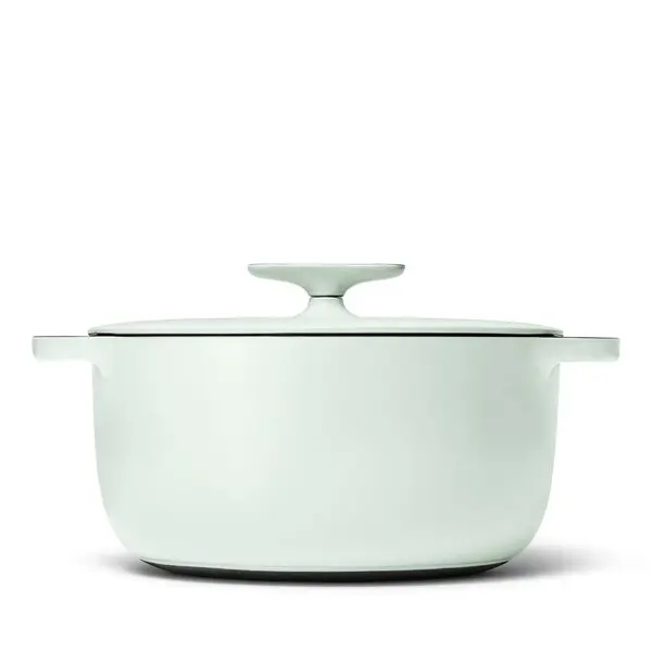 CARAWAY Enameled Cast Iron 6.5 Qt Dutch Oven With Flat Lid - Mist