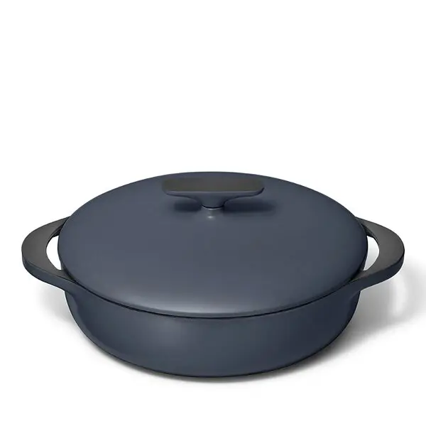 CARAWAY Enameled Cast Iron 3.5 Qt Braiser With Lid - Midnight