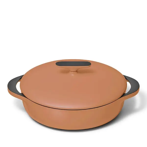 CARAWAY Enameled Cast Iron 3.5 Qt Braiser With Lid - Rust