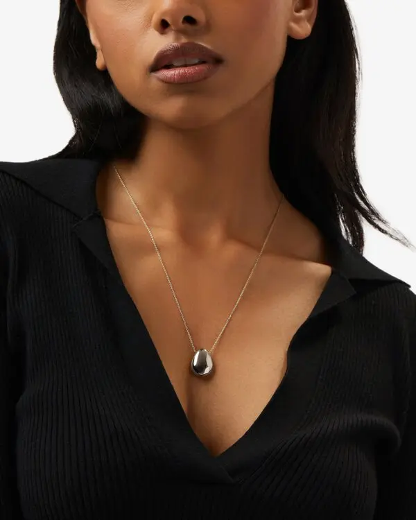 ANA LUISA Pebble Pendant Necklace - Silver