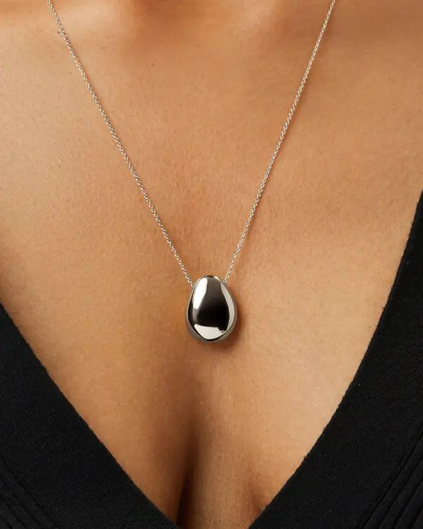 ANA LUISA Pebble Pendant Necklace - Silver