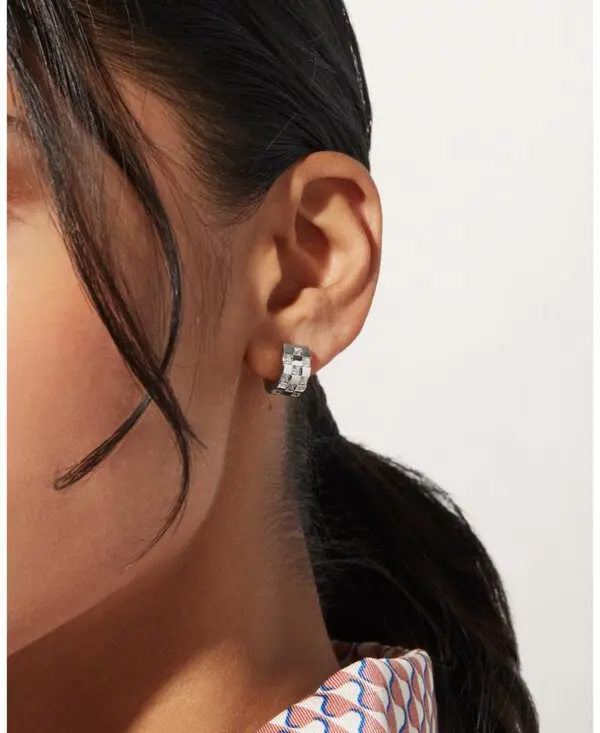 ANA LUISA Eden Small Hoop Earrings - Silver