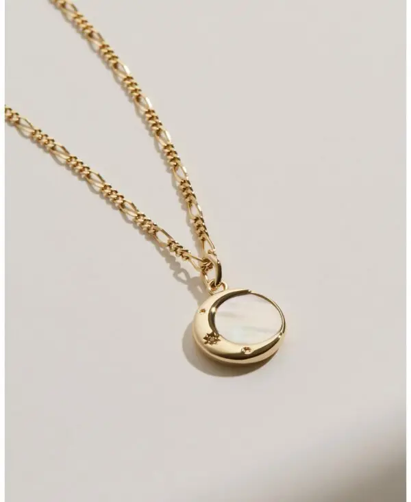 ANA LUISA Moon Pendant Mei - Gold