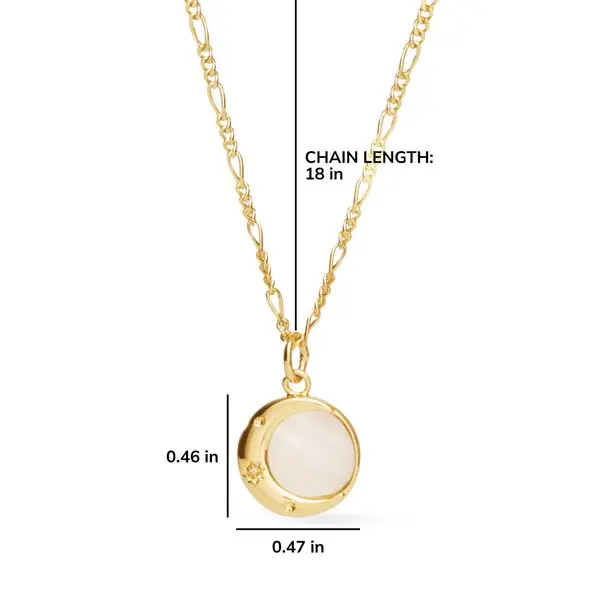 ANA LUISA Moon Pendant Mei - Gold