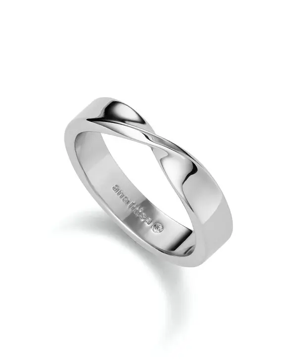 ANA LUISA Eliora Twisted Band Ring - Silver