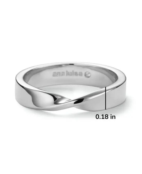ANA LUISA Eliora Twisted Band Ring - Silver