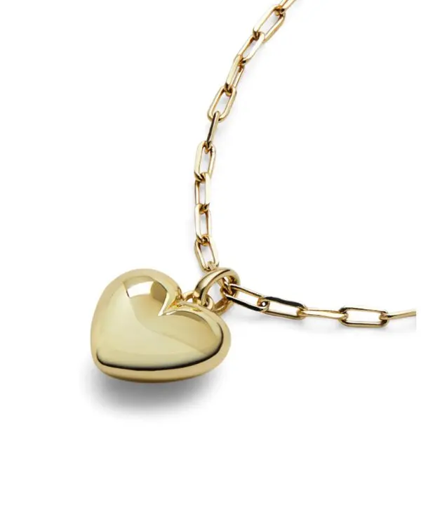 ANA LUISA Puffed Heart Pendant Necklace - Gold