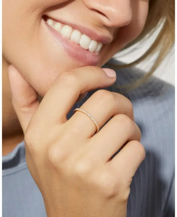 ANA LUISA Eternity Ring With Cubic Zirconia - Gold