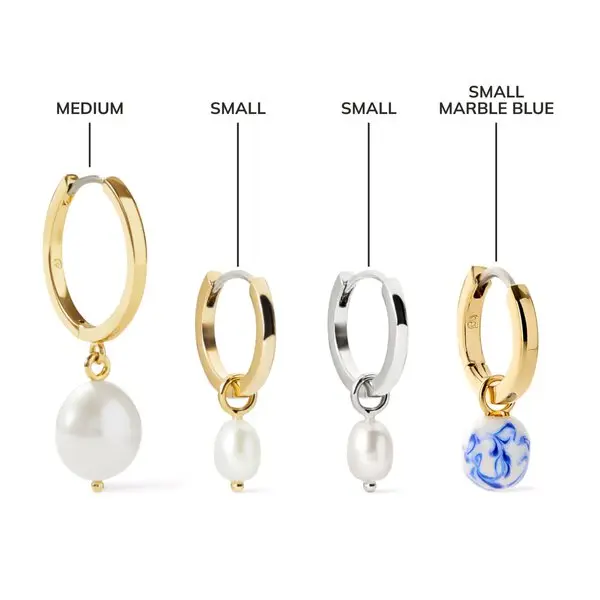 ANA LUISA Frida Pearl Hoop Earrings - Gold