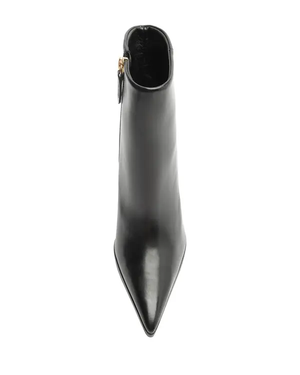 Schutz Mikki Block Heel Leather Boots - Black