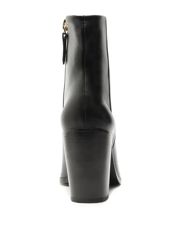 Schutz Mikki Block Heel Leather Boots - Black