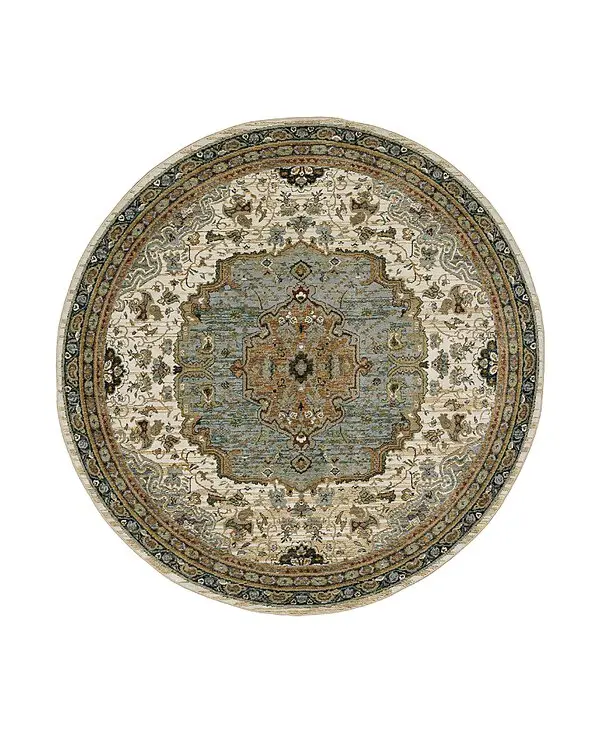 ORIENTAL WEAVERS Andorra 2451b Round Area Rug, 7'10 X 7'10 - Ivory