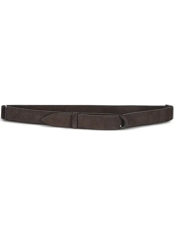 ORTIGNI Tonal-stitching Leather Belt - Brown