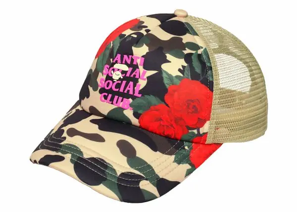 BAPE X Anti Social Club Mesh Cap - Yellow