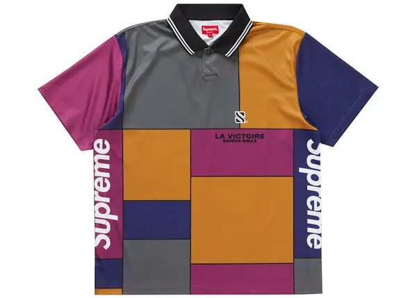 Supreme Colorblocked Soccer Polo Shirt - Purple