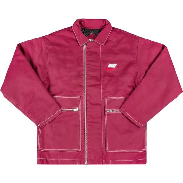 Supreme Nike Double Zip Quilted Work Jacket - Red | Editorialist