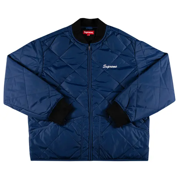 Supreme Quit Your Job Quilted Work Jacket - Blue