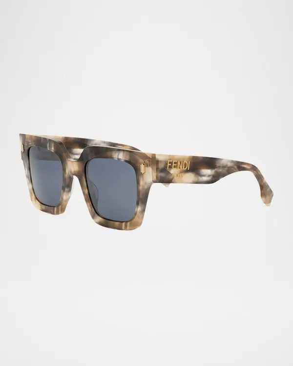 Fendi Roma Square Sunglasses - Havanaother Blue