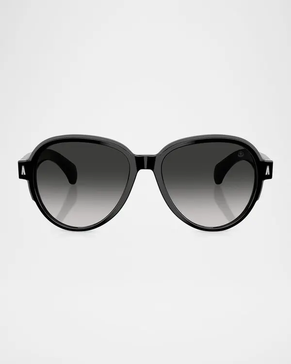 Moncler Aviator Sunglasses - Shiny Black