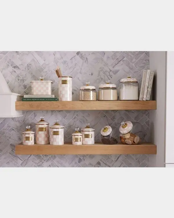 MACKENZIE-CHILDS Rosy Check Kitchen Canister - Noclr
