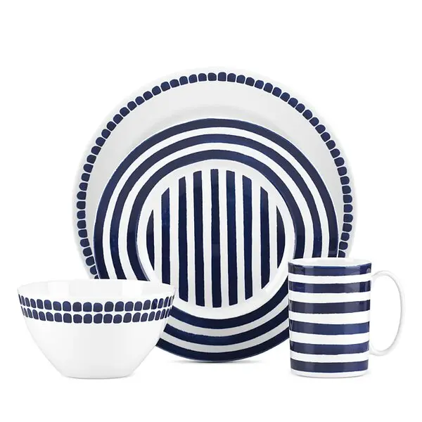 Kate Spade New York Charlotte Street East 4-piece Place Setting - Navy North