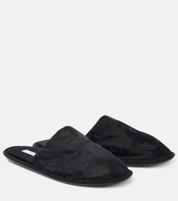 THE ROW Frances Floral Jacquard Slippers